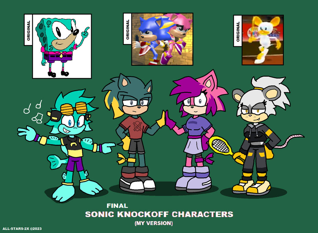 Sonic Knockoff Characters Redesign 3 My Version By As02x On Deviantart