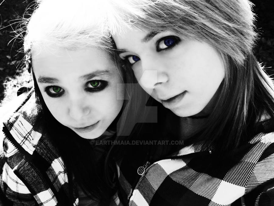 Black And White Sisters By Earthmaia On Deviantart