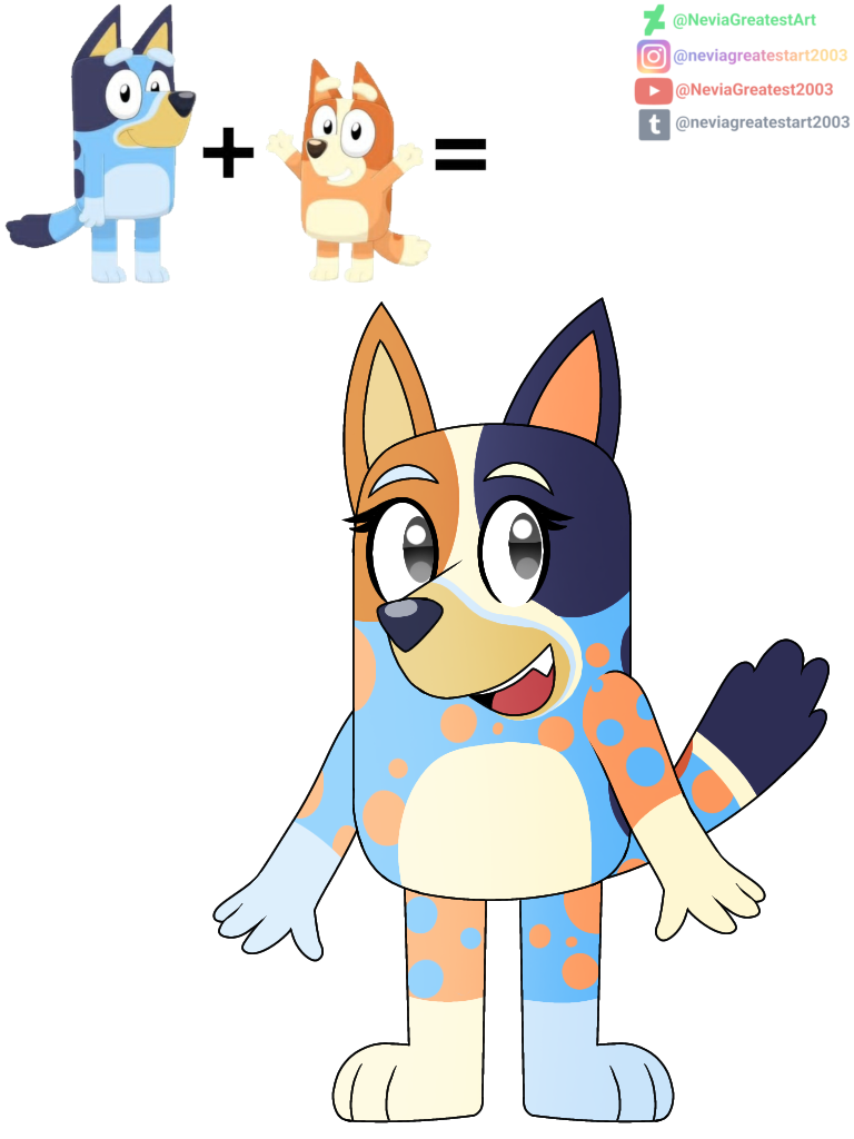 Bluey And Bingo Fusion By Neviagreatestart On Deviantart