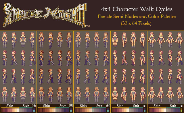 Sprite Might Female Semi Nude Templates Set 01 By Spritemight On Deviantart