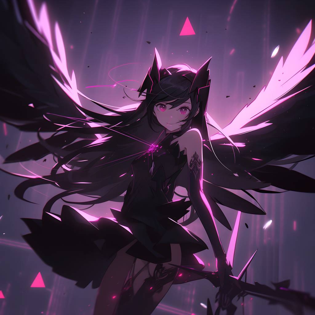 Cute Winged Anime Girl By Pixelbytesai On Deviantart