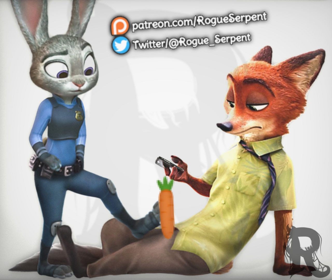 Judy Hopps Gives Nick Wilde A Footjob By Rogueserpent On Deviantart