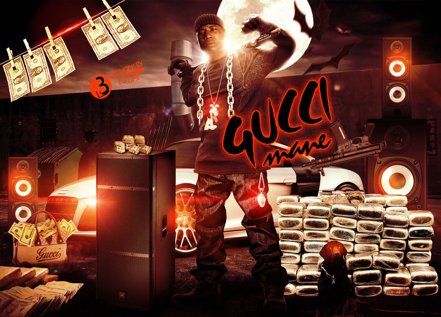 Gucci Mane Mixtape Cover By E3 Gfx By Red 1 E Three On Deviantart