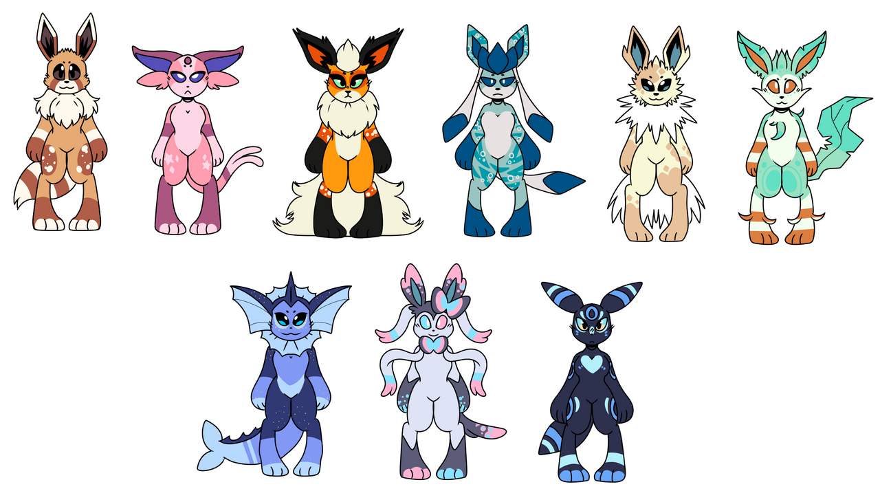 Anthro Eeveelution Adopts Closed By Ashy Shadow On Deviantart