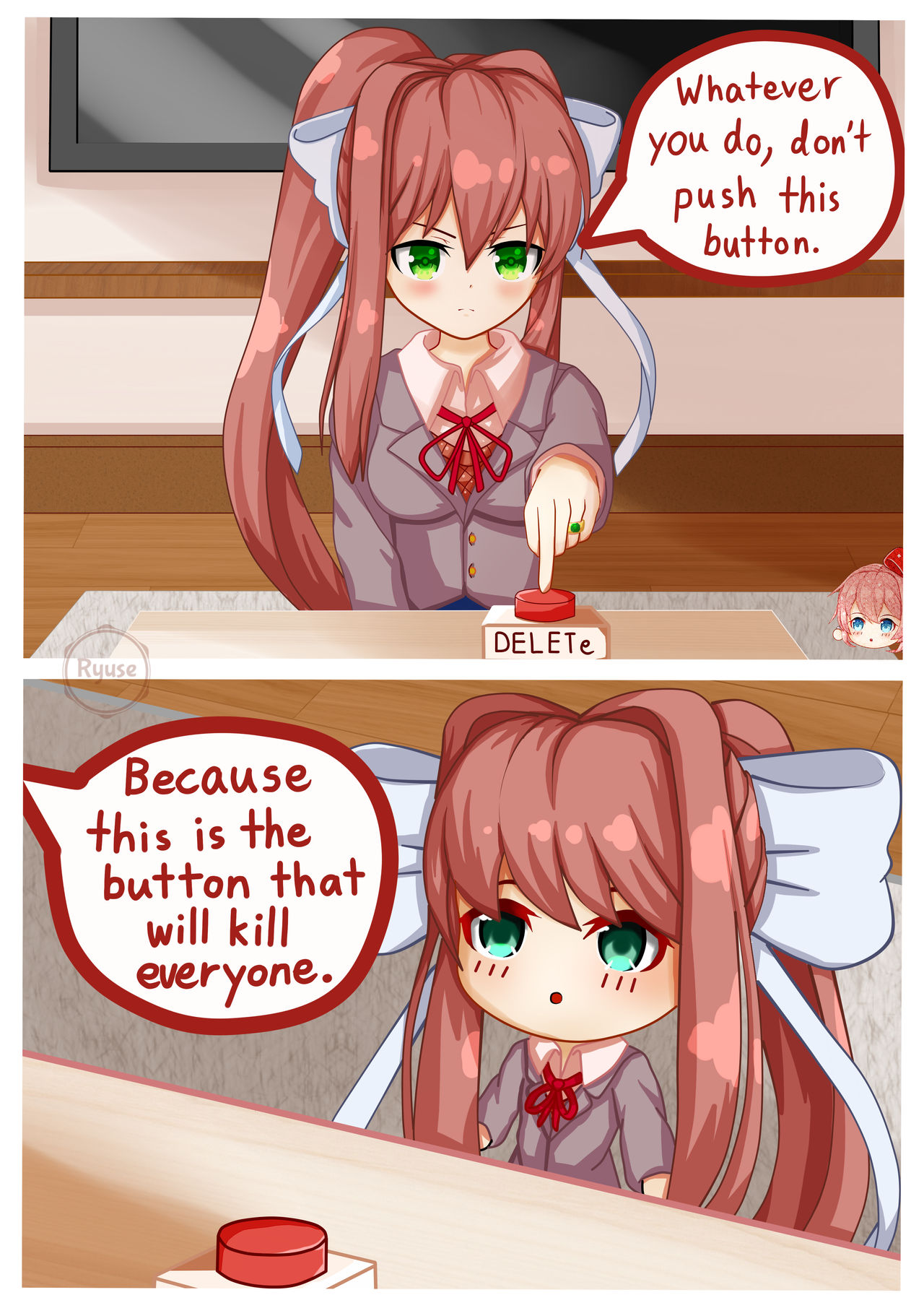 Commission Monika And Chibika Comic Ddlc By Ryusedraws On Deviantart