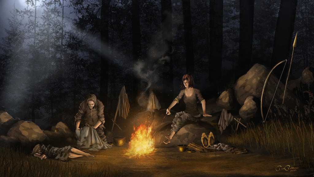 Campfire And Travelers By TpFantasyArt On DeviantArt campfire-and-travelers-by-tpfantasyart-on-deviantart