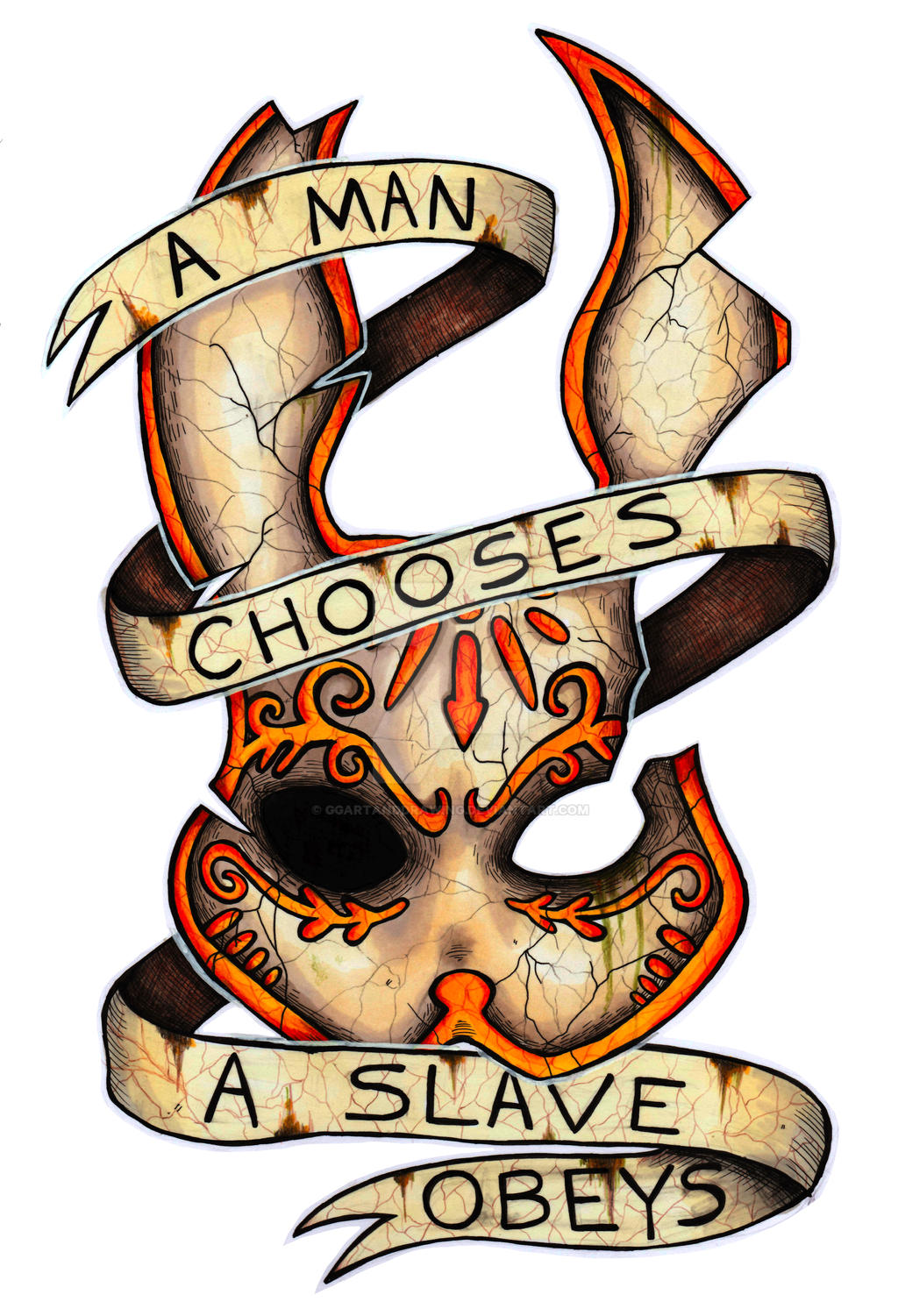 A Man Chooses A Slave Obeys By Ggartanddrawing On Deviantart