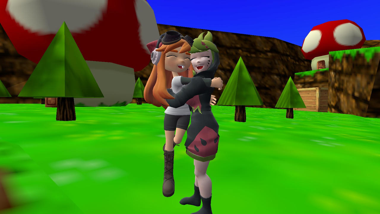 Request Meggy And Melony Hugging By Smashbrawler3 On Deviantart