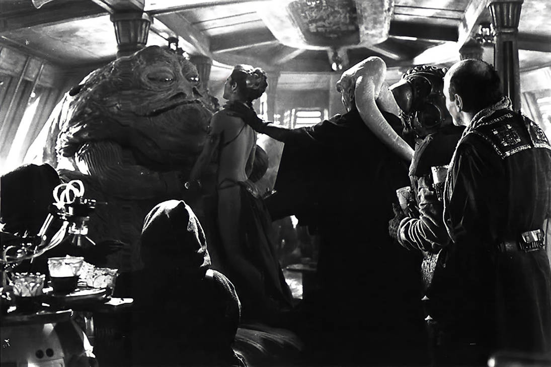 Slave Leia In Jabbas Embrace By Masterjabba On Deviantart