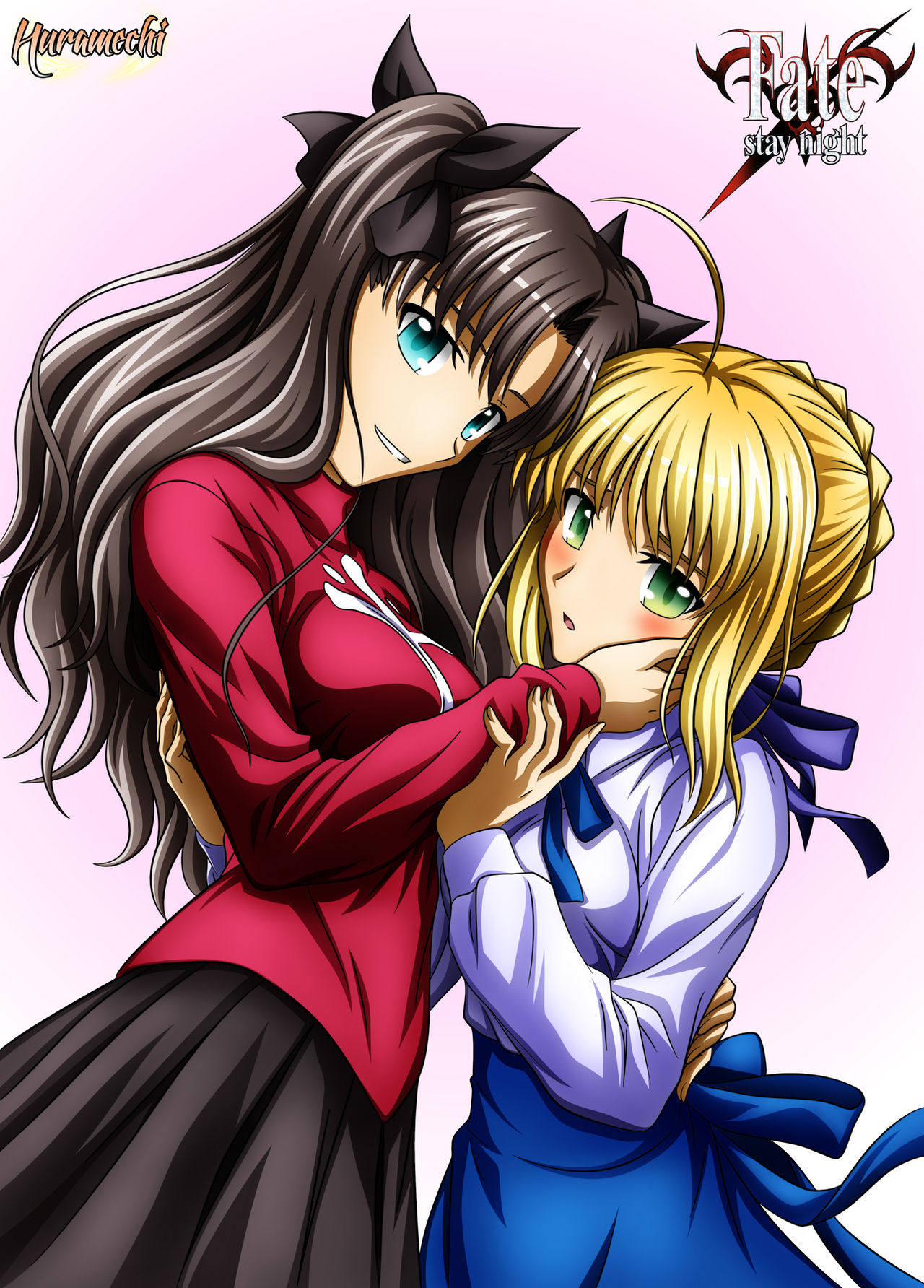 Rin And Saber I By Huramechi On Deviantart