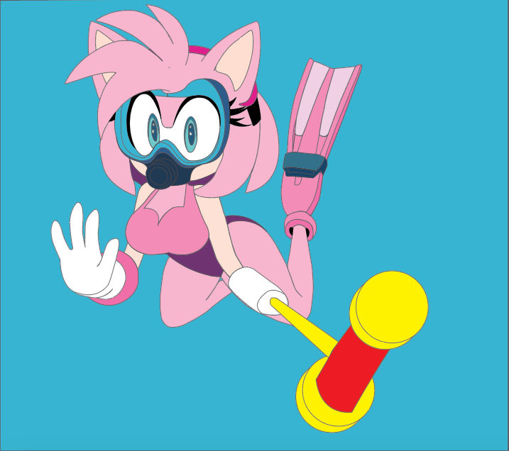 Amy Rose Underwater 4 By Maximflitway35 By Elephanttrolley On Deviantart