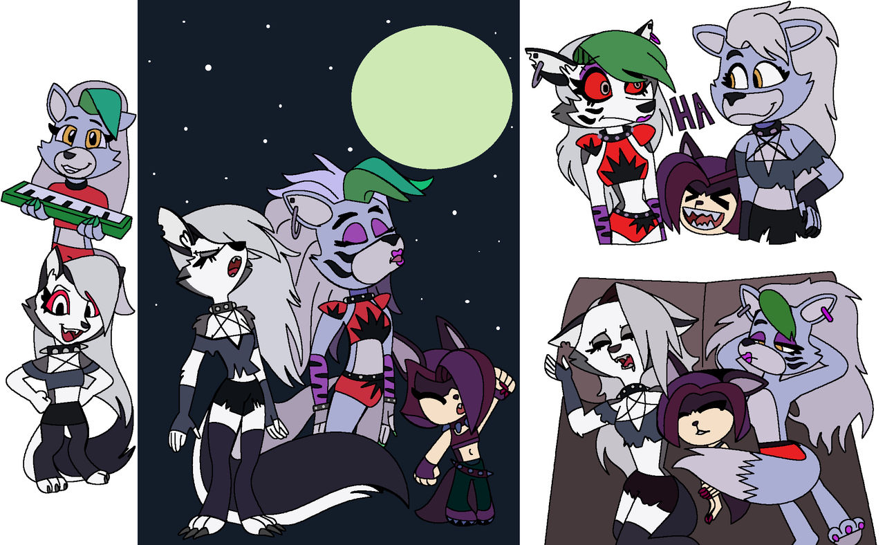 Loona And Roxanne Wolf Met Wolfdow Crossover By Lightcartoon2019 On Deviantart
