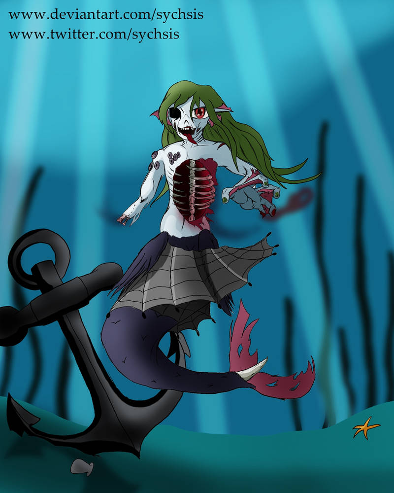 Zombie Mermaid Mermay By Sychsis On Deviantart
