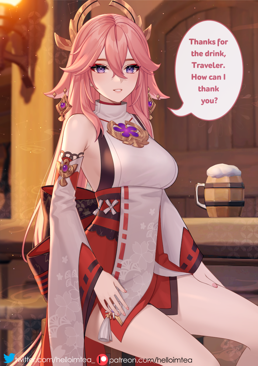 Yae Miko (Genshin Impact) by helloimtea on DeviantArt Yae Miko (Genshin Impact) by helloimtea on DeviantArt