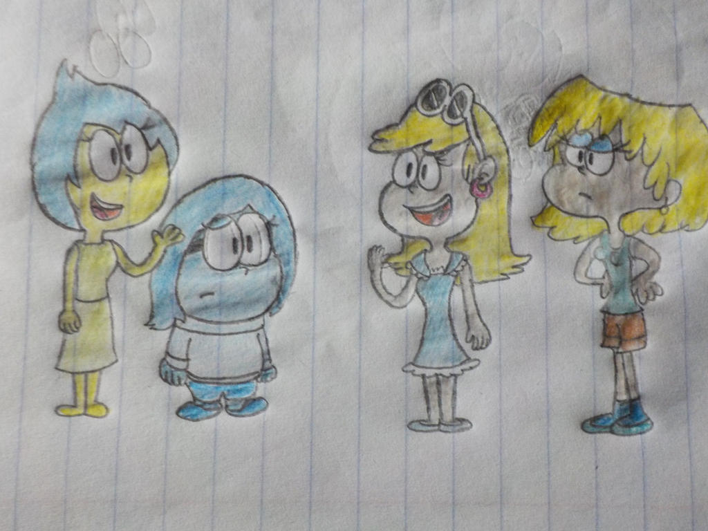 Joy And Sadness Meets Leni Loud And Lori Loud By Doraemonfan2016 On