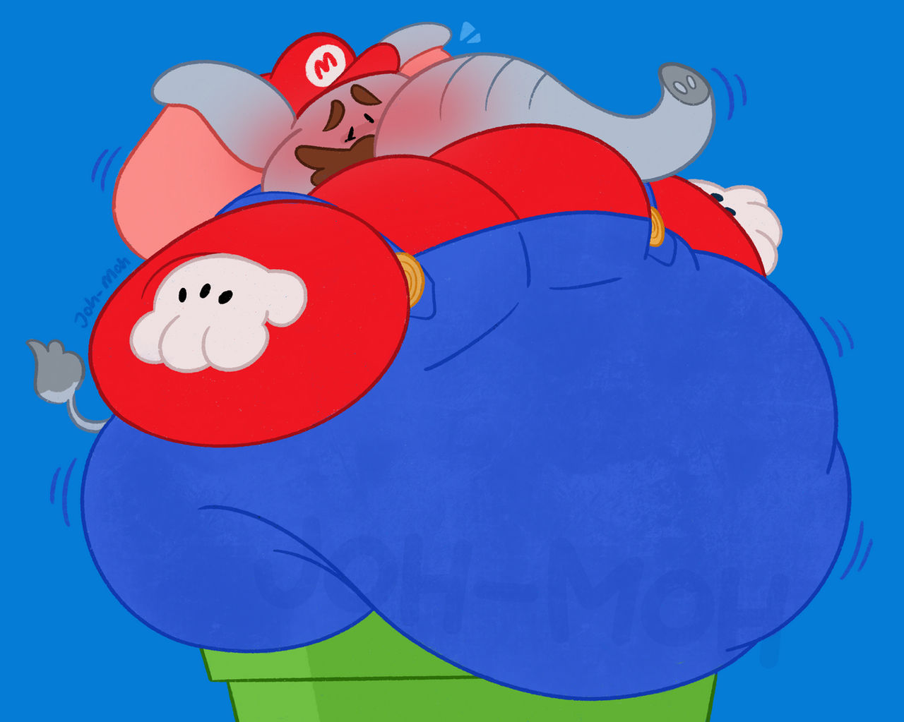 Power Up Mishap Elephant Mario Inflationwg By Joh Moh On Deviantart