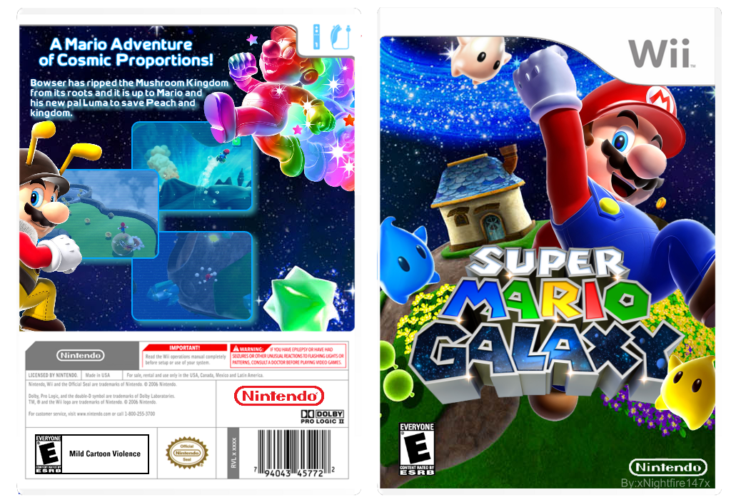 Super Mario Galaxy Fan box art by xNightfire147x on DeviantArt