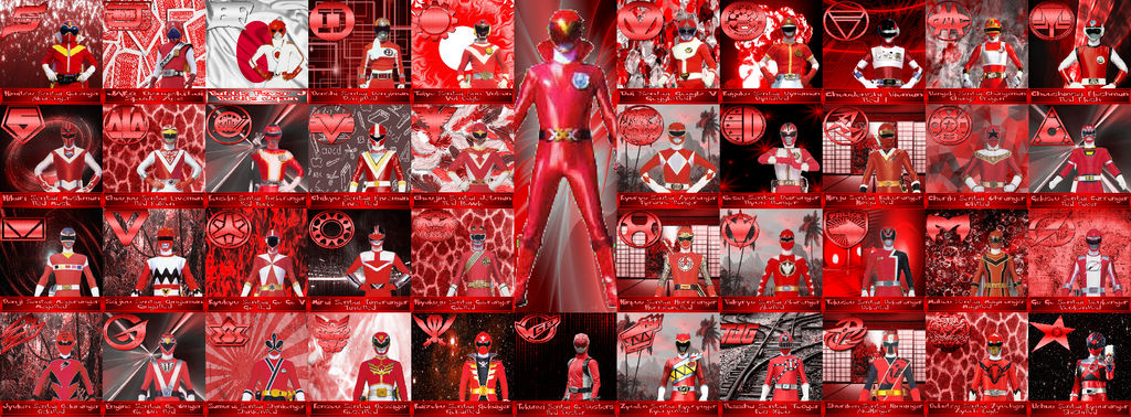 All Red Super Sentai By Raatnysba On Deviantart