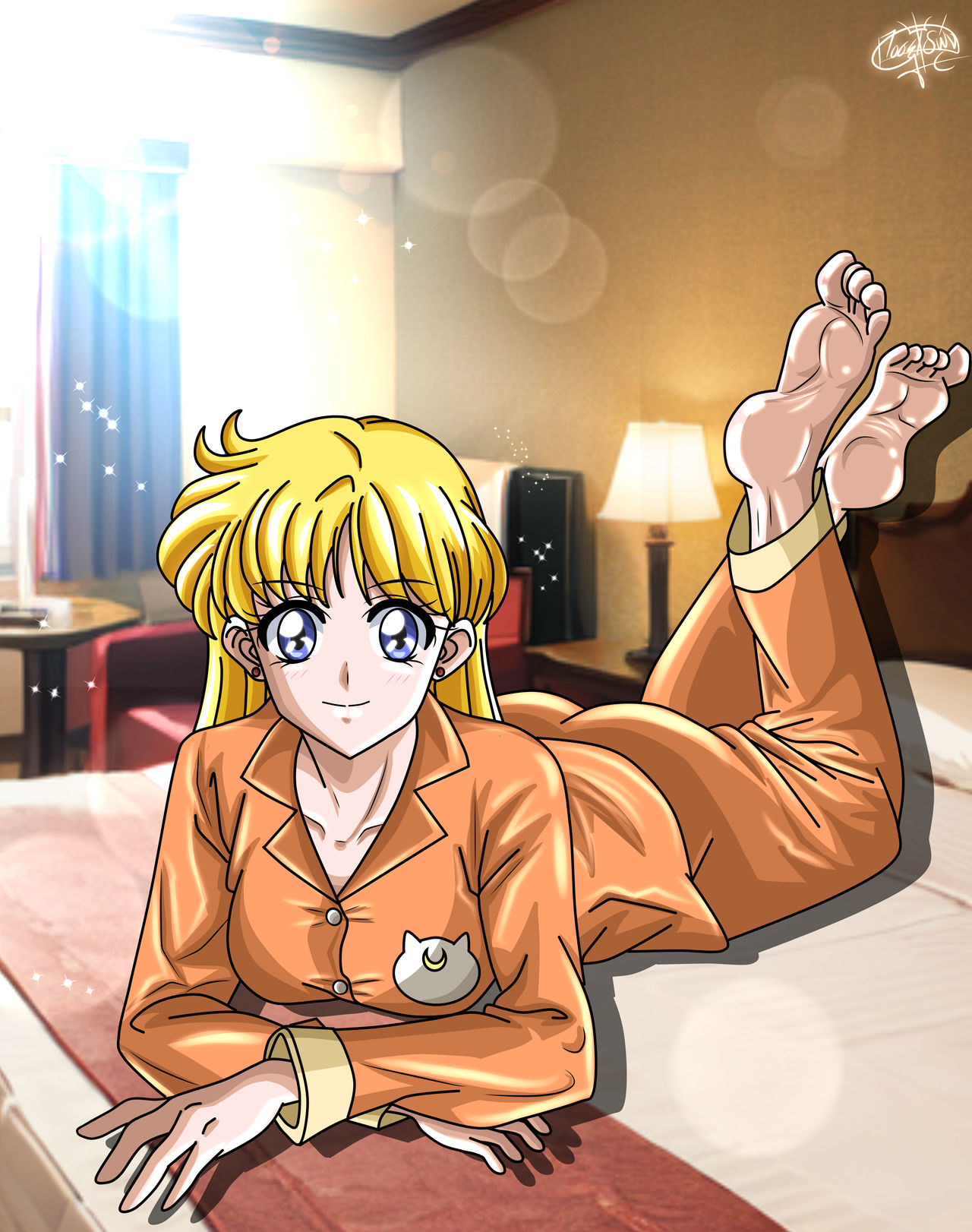 Minako Aino Pijama Full Color By Poseidonkingart On Deviantart