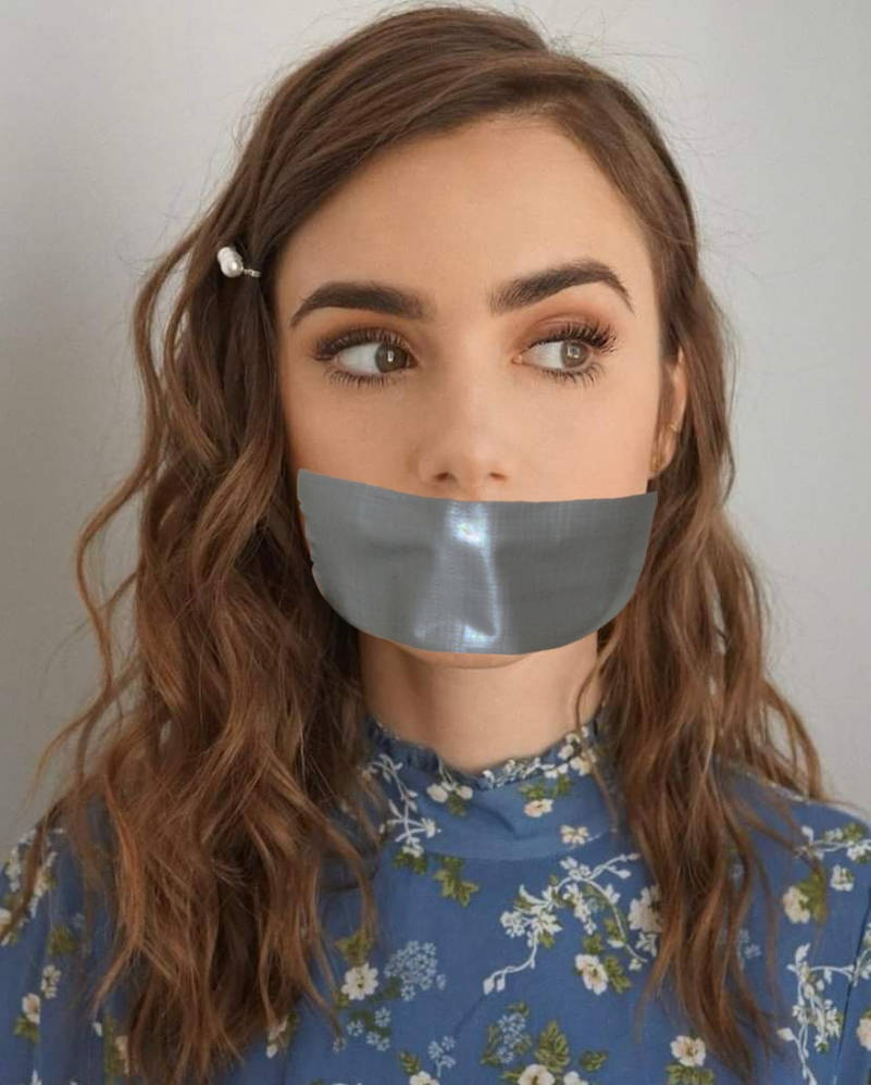 Lily Colins Tape Gagged By Hrayrmkh By Hrayrmkh On Deviantart