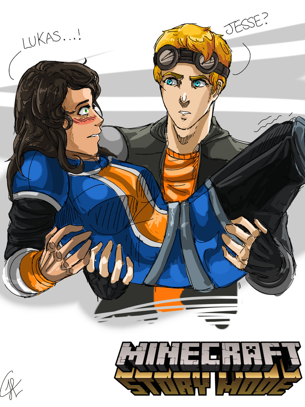 Minecraft Story Mode Fanart Jesse X Lukas By Norvadier On Deviantart