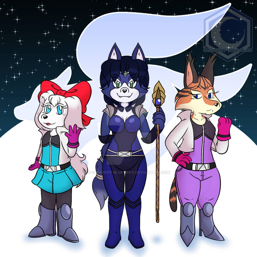 The Starfox Girls By Crescent Blue Zero On Deviantart