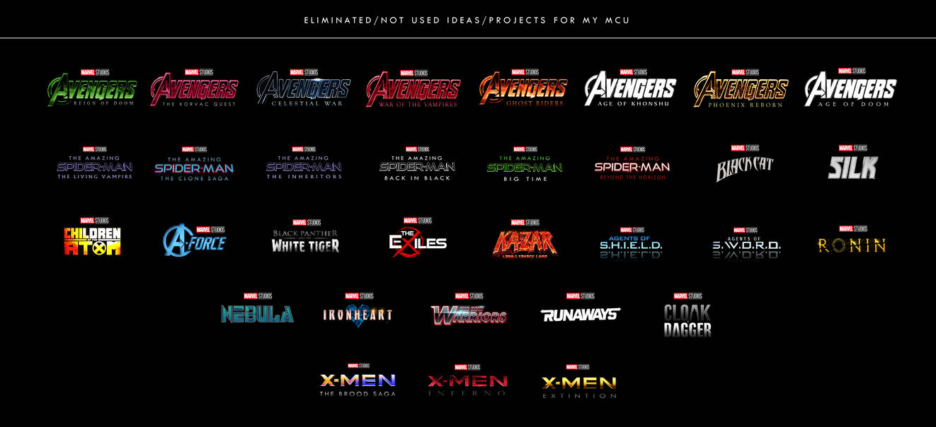 Eliminatednot Used Ideasprojects For My Mcu By Spidey 25 On Deviantart