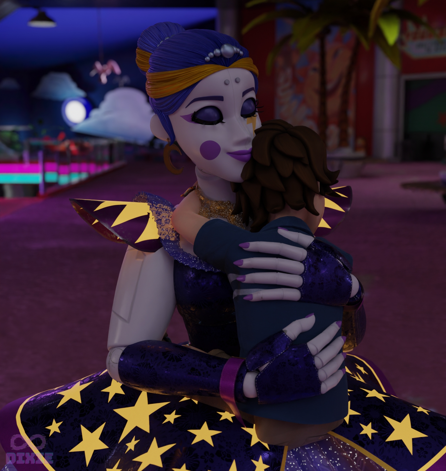 Glamrock Ballora hug Gregory (Blender/FNAF) by InfiniteDixie on DeviantArt Glamrock Ballora hug Gregory (Blender/FNAF) by InfiniteDixie on DeviantArt