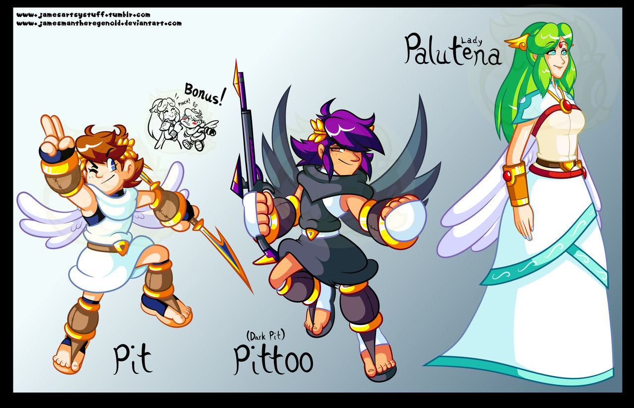 Pit X 2 Palutena By Jamesthereggie On Deviantart