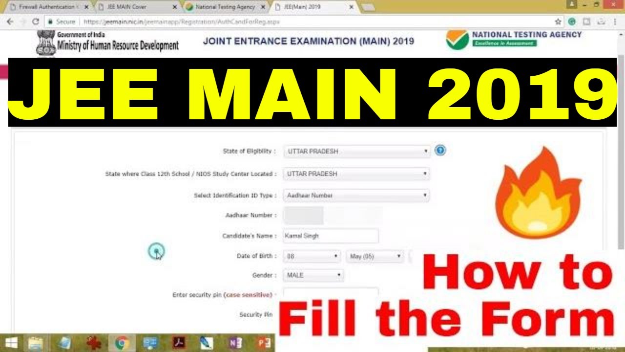 How To Fill Jee Main 2019 Application Form By Shilpayadav On Deviantart