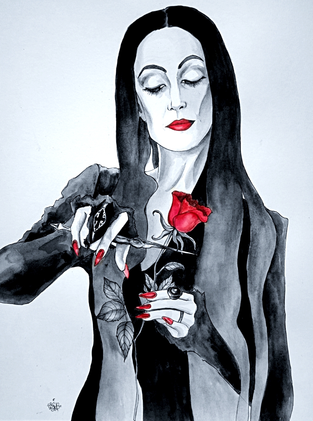 Morticia Addams By Lunar Heartbeat On Deviantart