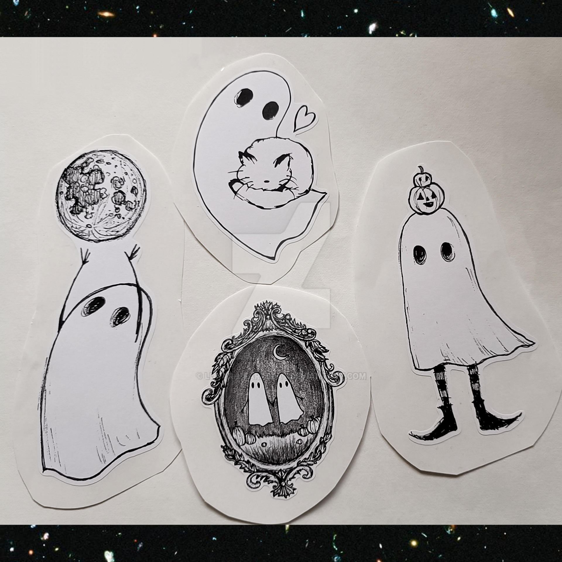Ghost Sticker Pack By Lunar Heartbeat On Deviantart