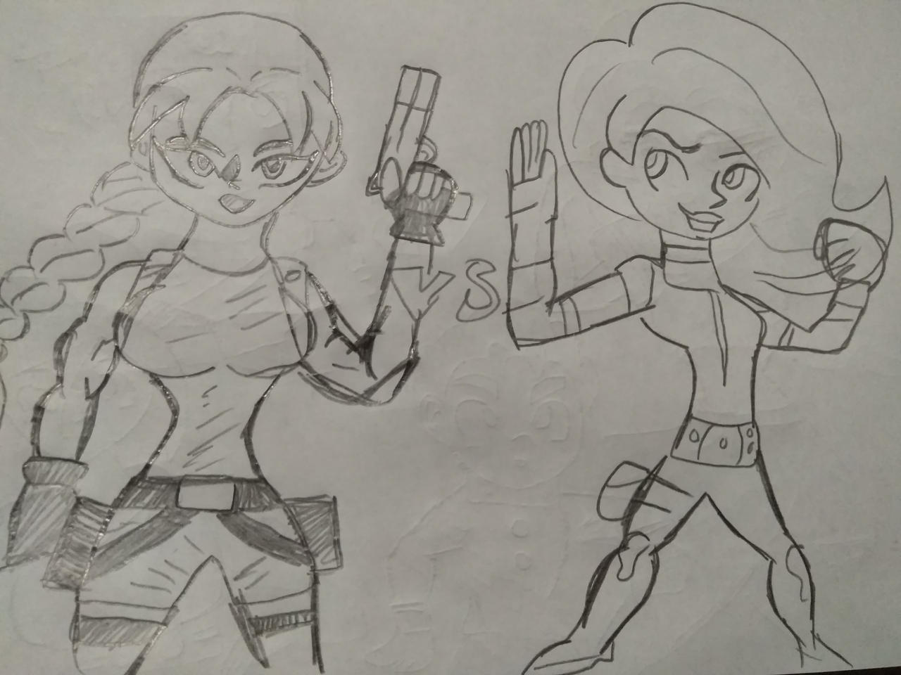 Lara croft Vs Kim possible by trainerrichie on DeviantArt Lara croft Vs Kim possible by trainerrichie on DeviantArt