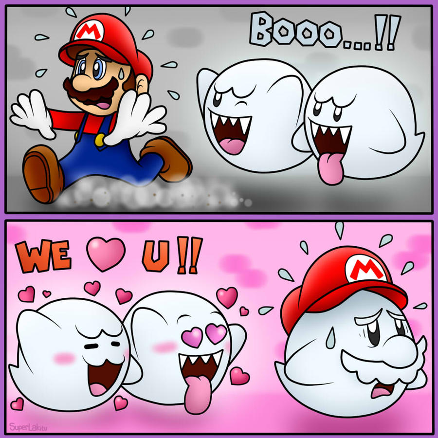 Boos Hate And Love Mario D By Boxbird On Deviantart