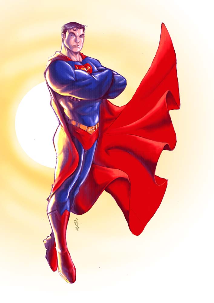 SUPERMAN coloured by deemonproductions on DeviantArt