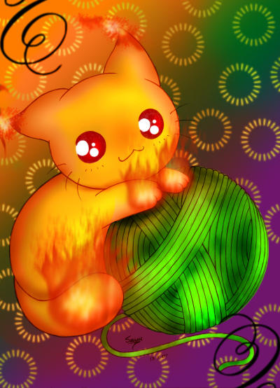 Fire Cat By Hageshikulady On Deviantart