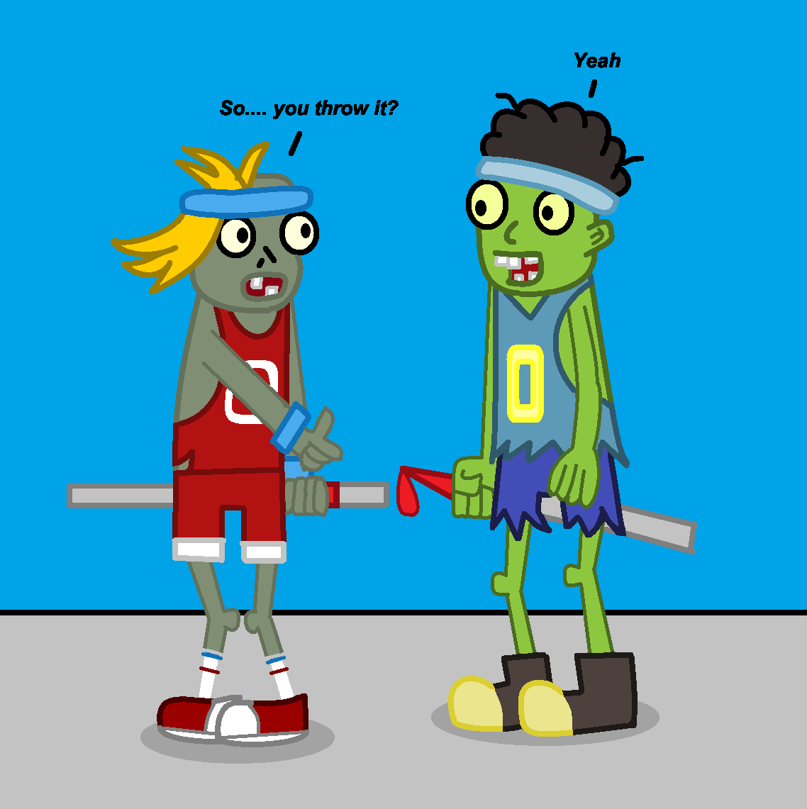 Pole Vaulter Meets Spear Zombie By Fireboogaloo On Deviantart