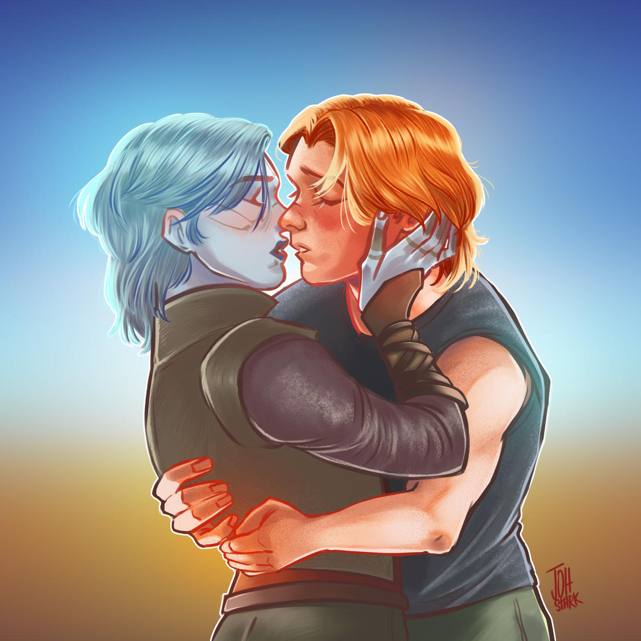 Cal Merrin Kiss By Starsandstark On Deviantart