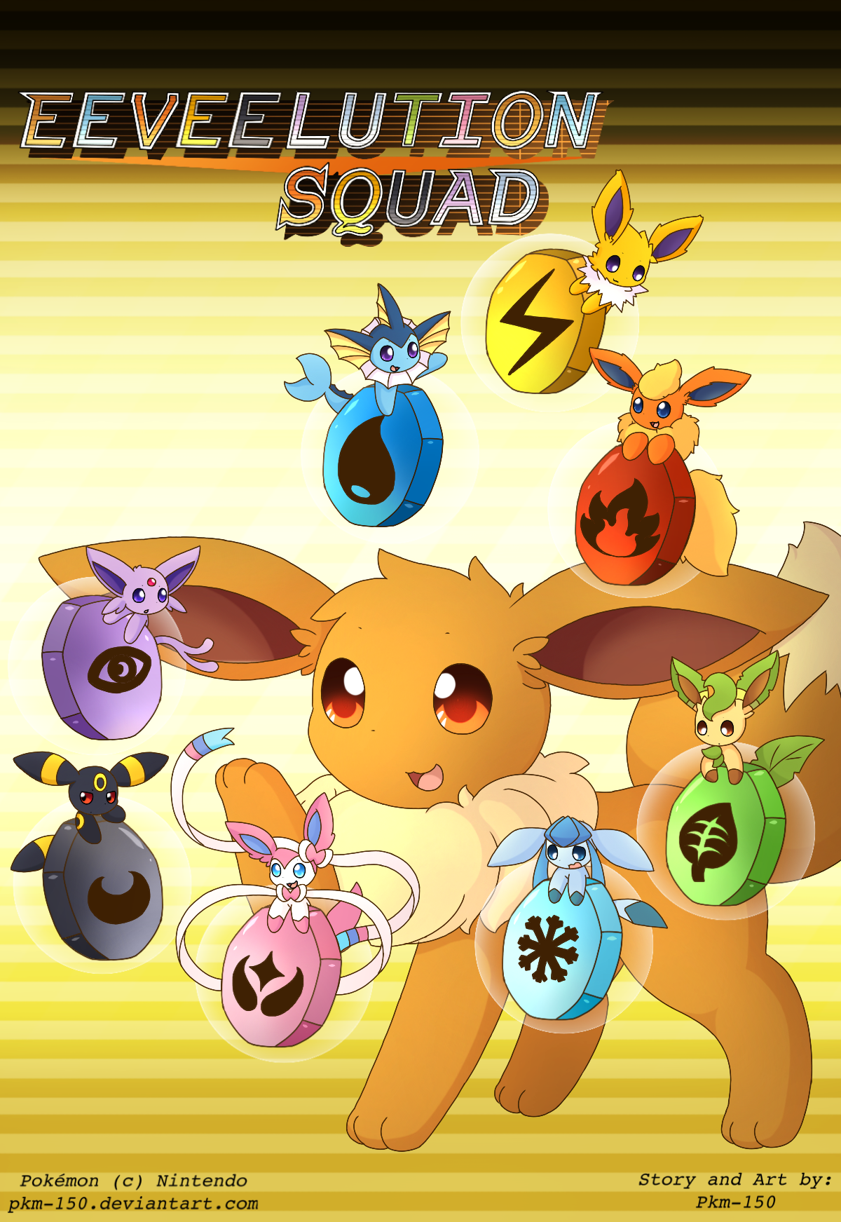 Eeveelution Squad (Second cover) by EV-Zero on DeviantArt Eeveelution Squad (Second cover) by EV-Zero on DeviantArt
