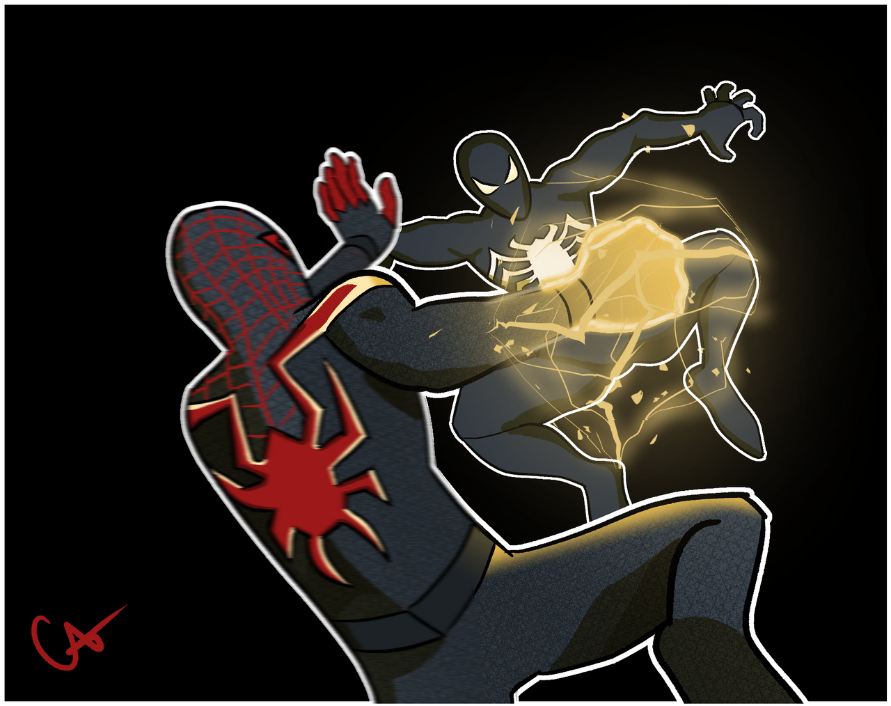 Miles Vs Peter (ps5 Fanart) By Imchrisrichdraws On Deviantart
