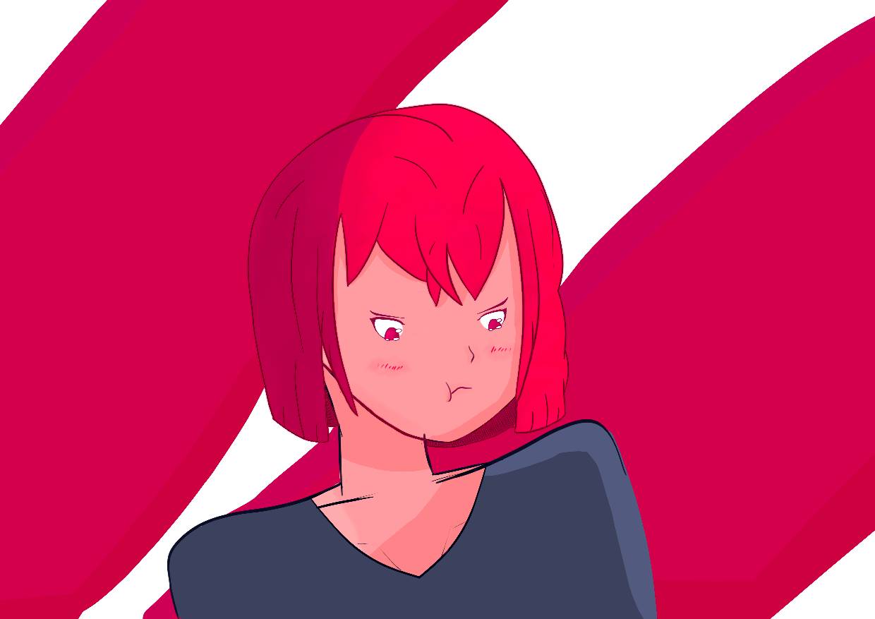 Red Hair Oc Wshading By Alexmofu On Deviantart