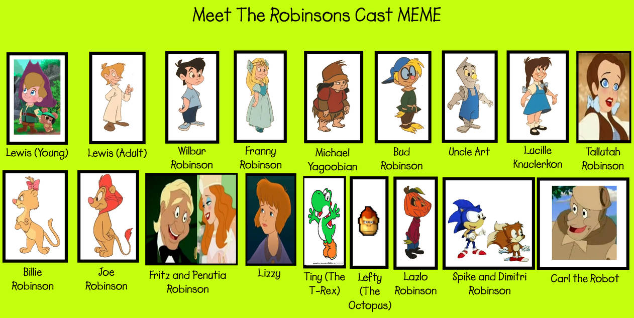 Meet The Robinsons Cast MEME Part 1 by GoldJeff1996 on DeviantArt Meet The Robinsons Cast MEME Part 1 by GoldJeff1996 on DeviantArt
