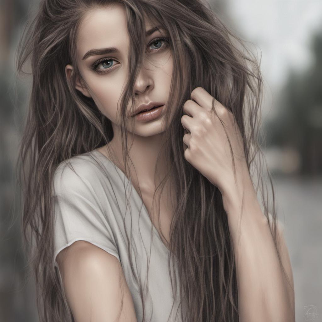 Chica Con El Pelo Muy Largo By Teresespccios On Deviantart
