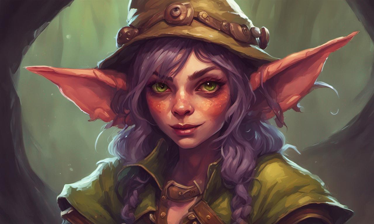 Fantasy Style Goblin Girl 01 Dreamup Creation By Darthseditious On