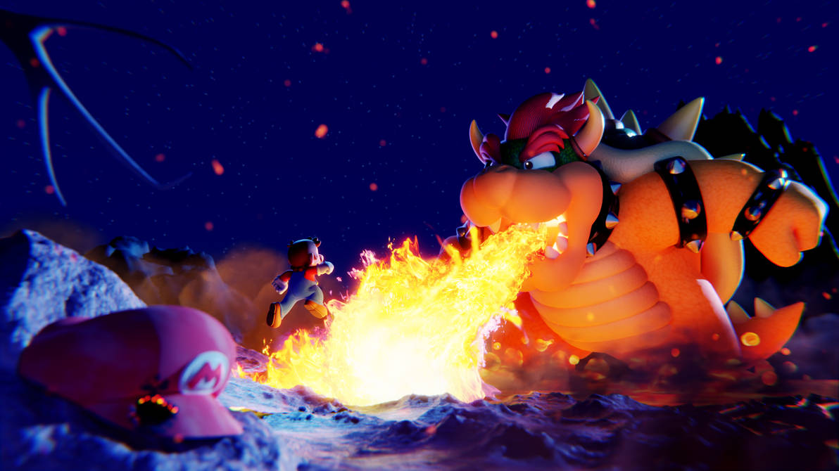 Mario V Bowser Battle By Whalesharkz On Deviantart