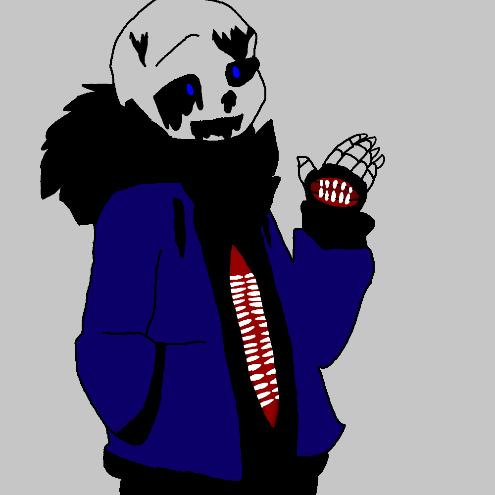 Infected sans by NabstaBlue on DeviantArt Infected sans by NabstaBlue on DeviantArt