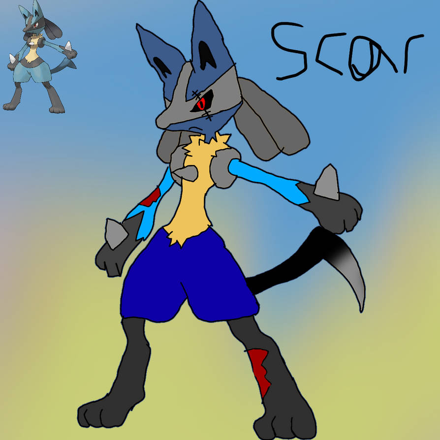 Scar The Lucario By Gamingcollin999 On Deviantart