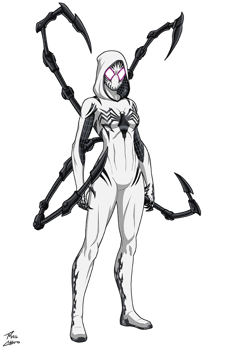 Anti Venom Spider Gwen Commission By Phil Cho On Deviantart