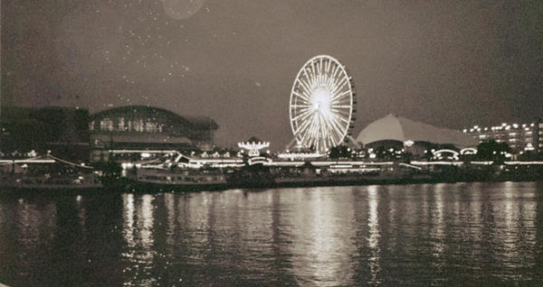 The Navy Pier at night by elleelise on DeviantArt