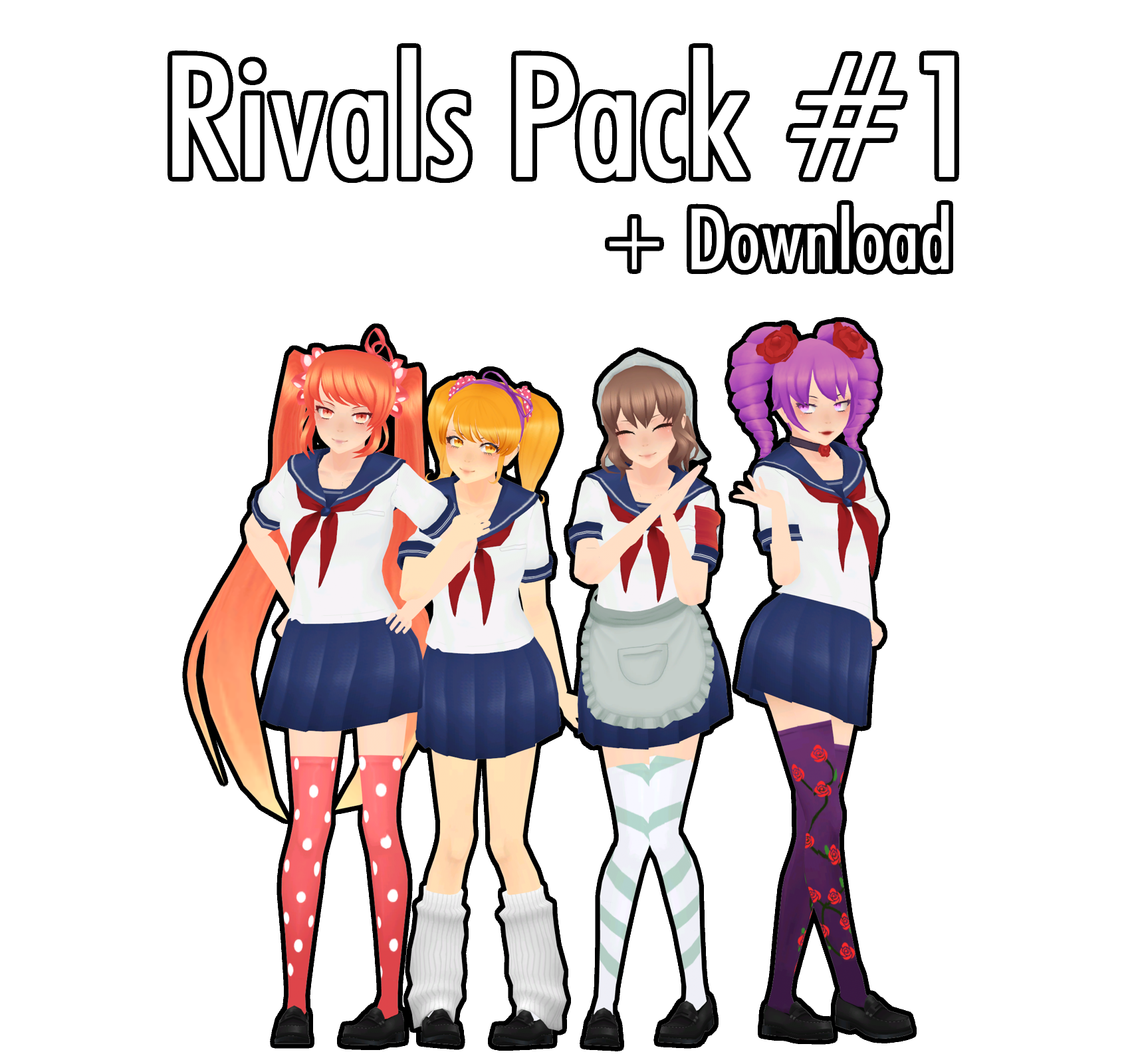 Mmd X Yandere Simulator Rivals Pack 1 Dl By Rainiemomoi On Deviantart